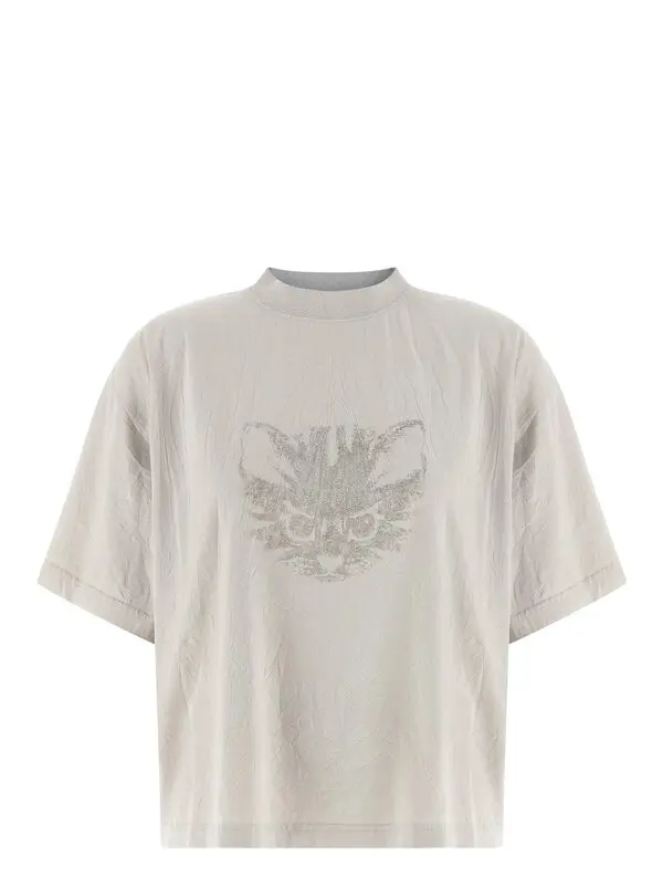 Balenciaga Kittycat Crop T-shirt - White