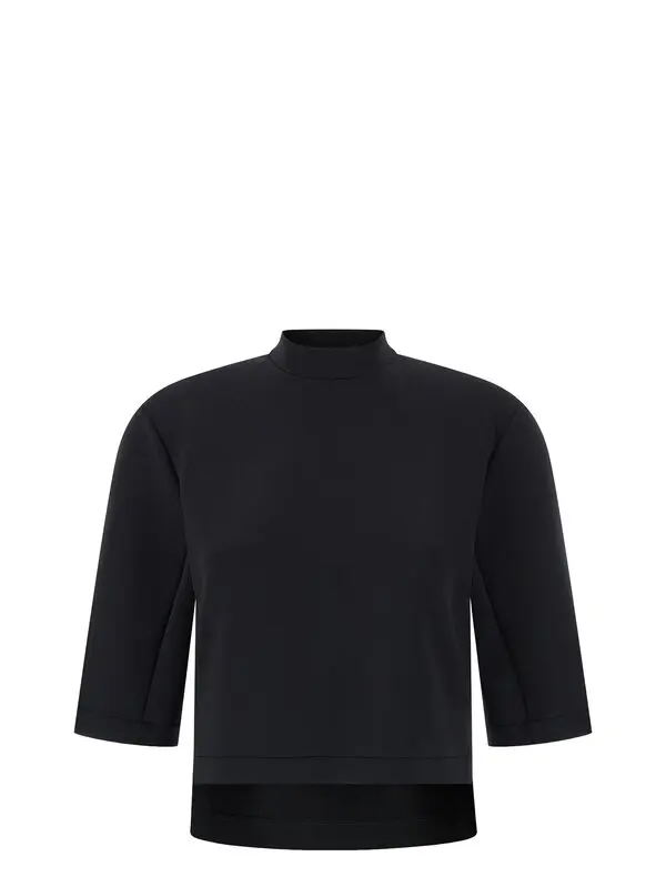 Moncler X Edward Enninful Scuba Crop Top - Black
