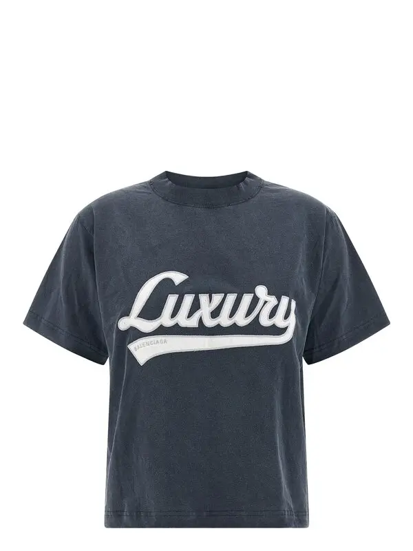 Balenciaga Embroidery T-shirt - Blue