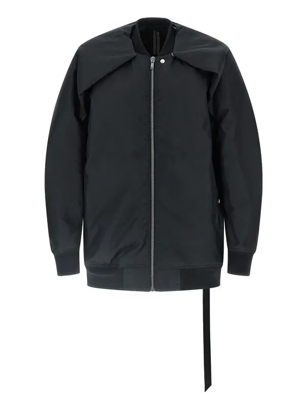 Rick Owens Convertible Jumbo Peter Flight Bomber Jacket - Black
