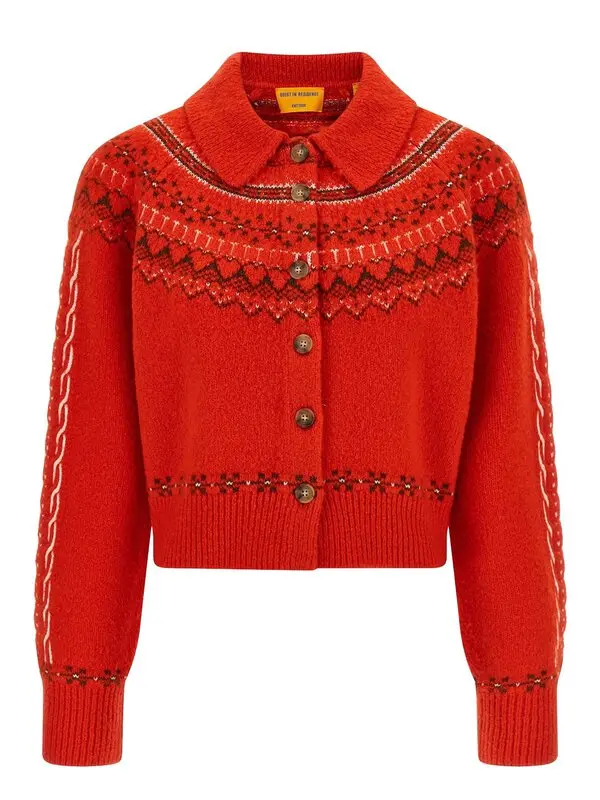 Guest In Residence Cloud Chalet Cashmere Blend Cardigan - Red