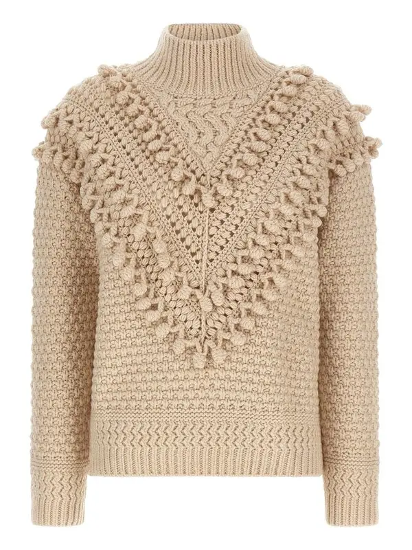 Zimmermann Hypnotic Bauble Wool Sweater - Beige