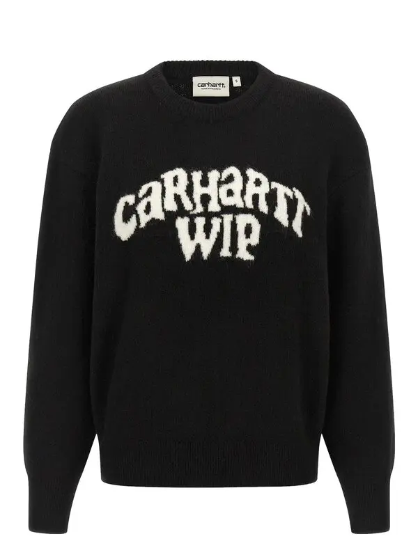 Carhartt Work In Progress Logo Intarsia Sweater - White/black