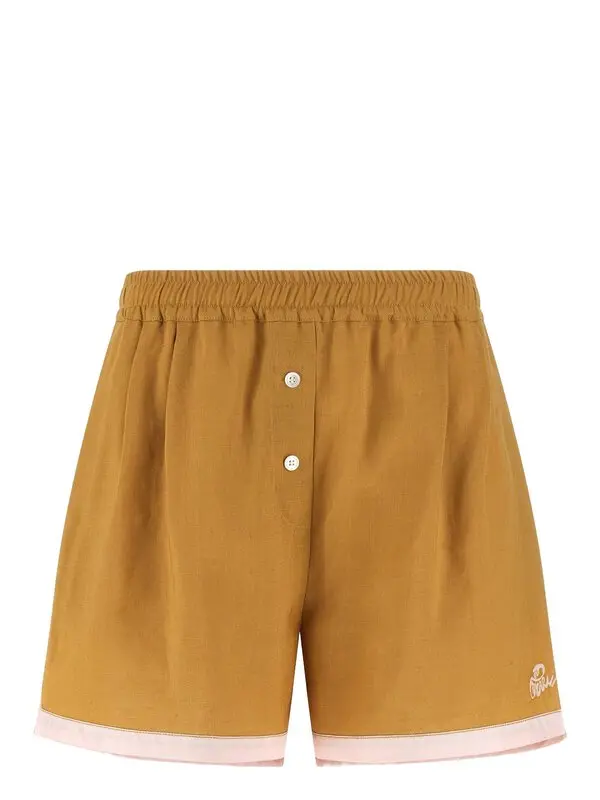 Marni Linen Shorts - Yellow