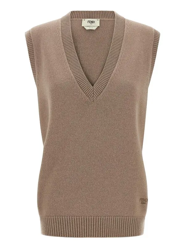 Fendi Cashmere Vest - Beige