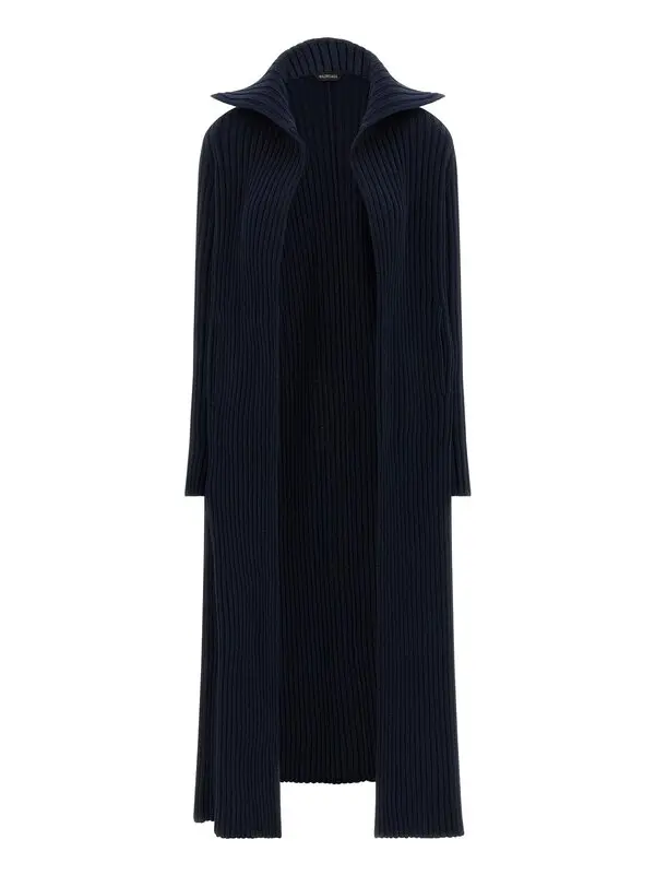 Balenciaga Ribbed Cardigan - Blue