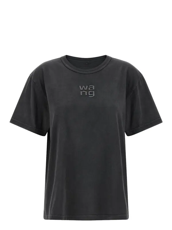 Alexander Wang Hotfix Logo T-shirt - Black