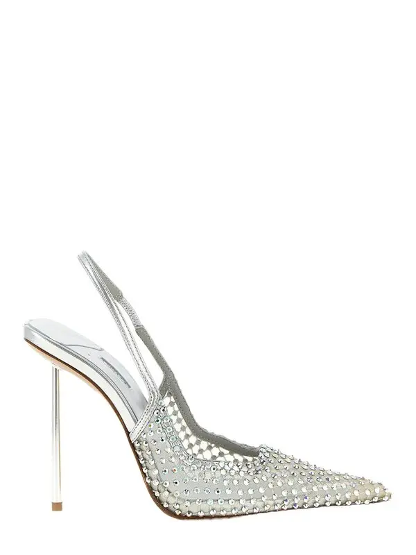 LE SILLA Gilda Slingback Pumps - Silver