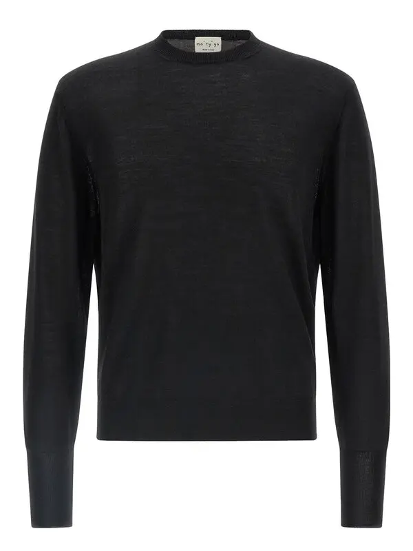 MA'RY'YA Extrafine Mesh Sweater - Black