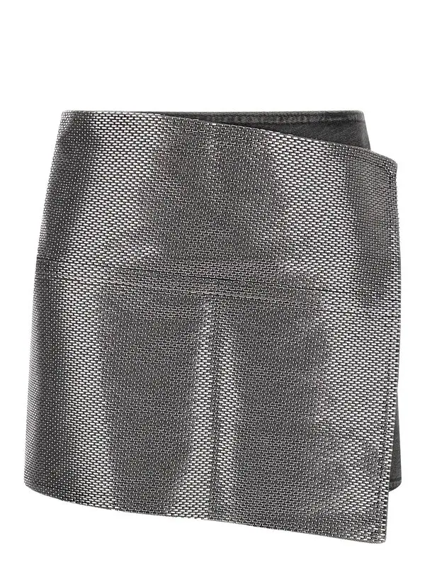 HAIKURE May Cotton Denim Miniskirt - Gray