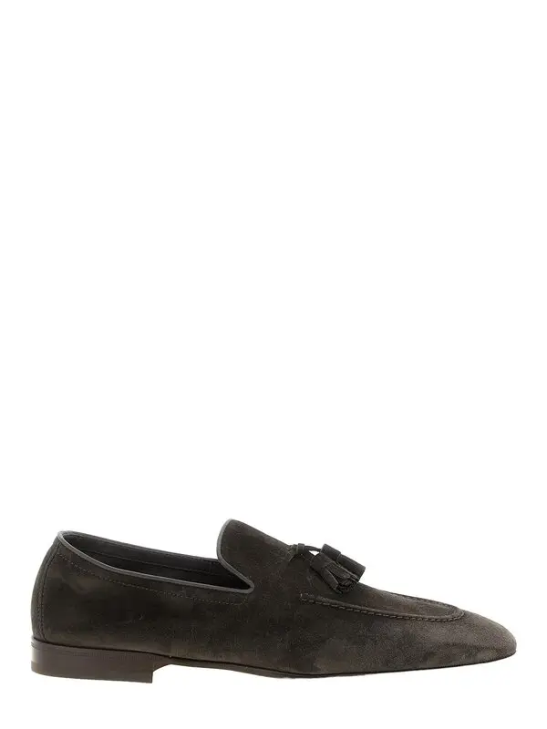 Brunello Cucinelli Suede Penny Loafer - Gray