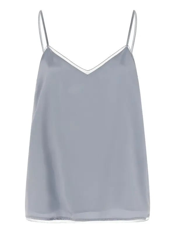 Fabiana Filippi Silk-effect Lingerie Top - Light Blue