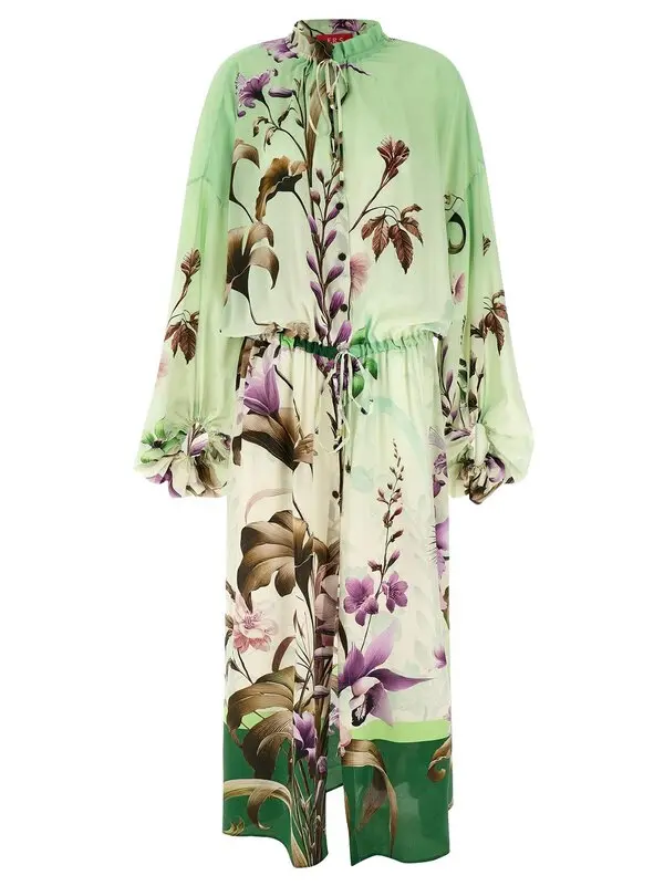 F.R.S FOR RESTLESS SLEEPERS Cenide Silk Maxi Dress - Green