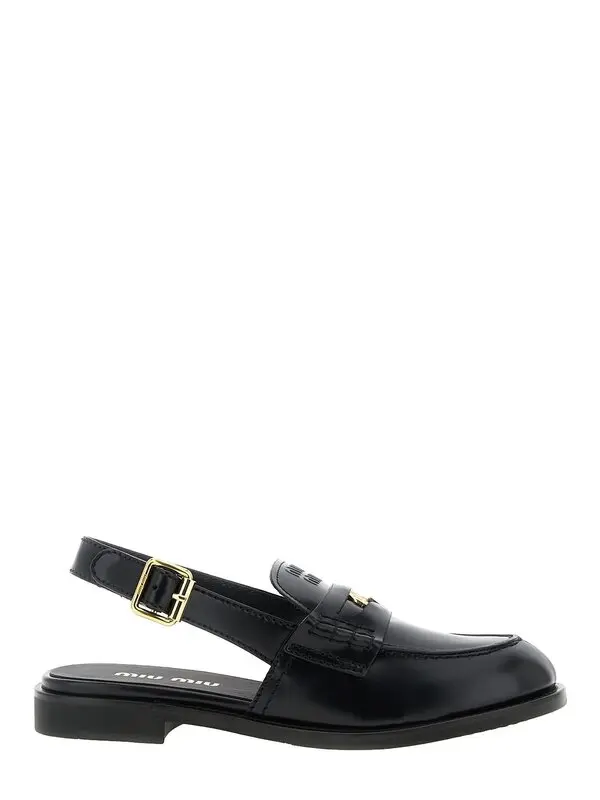 Miu Miu Penny Loafer Mules - Black