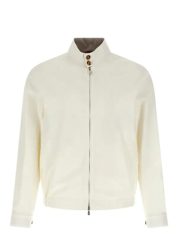 Brunello Cucinelli Techno Cotton Jacket - White