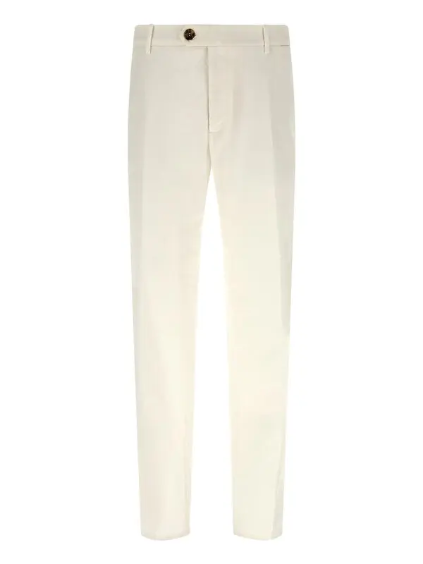 Brunello Cucinelli American Pima Cotton Trousers - White