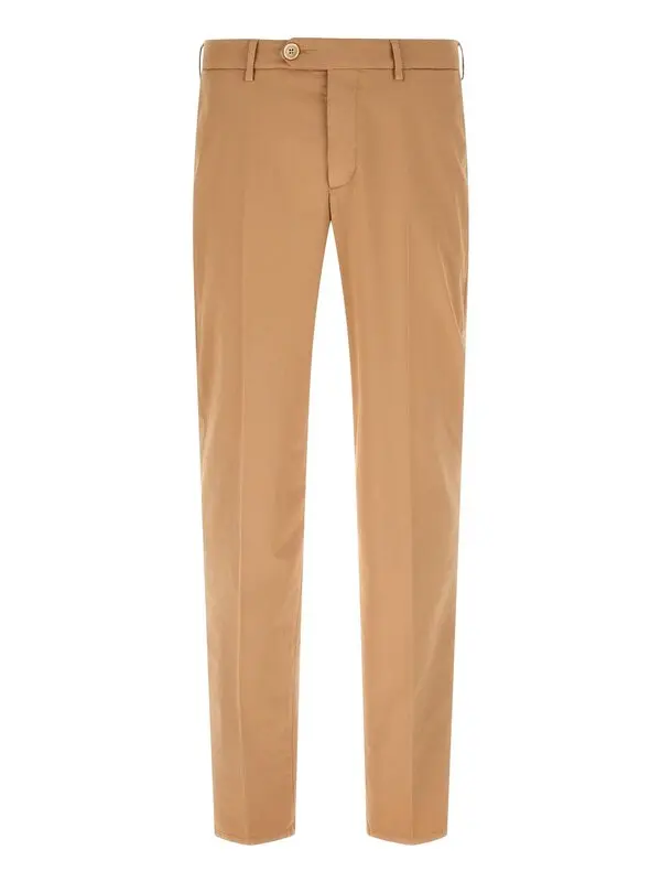 Brunello Cucinelli American Pima Cotton Gabardine Trousers - Beige