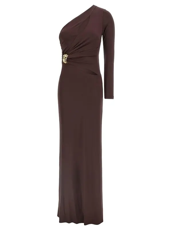 Elisabetta Franchi Crêpe Jersey Gown - Brown