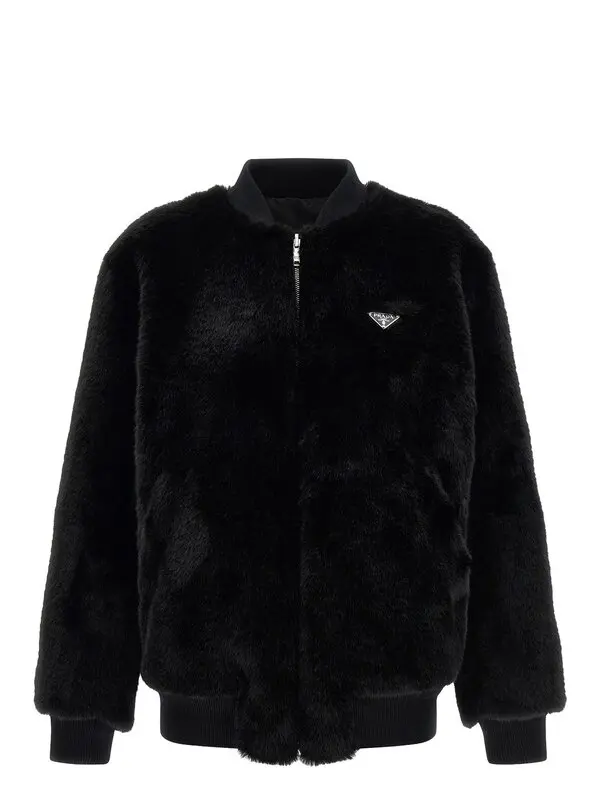 Prada Re-nylon Reversible Bomber Jacket - Black