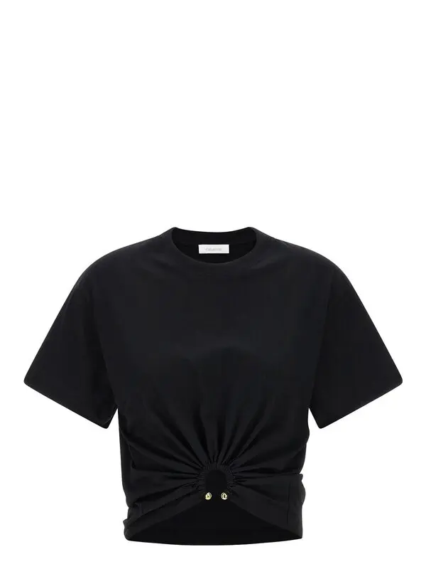 Rabanne Piercing Cotton T-shirt - Black