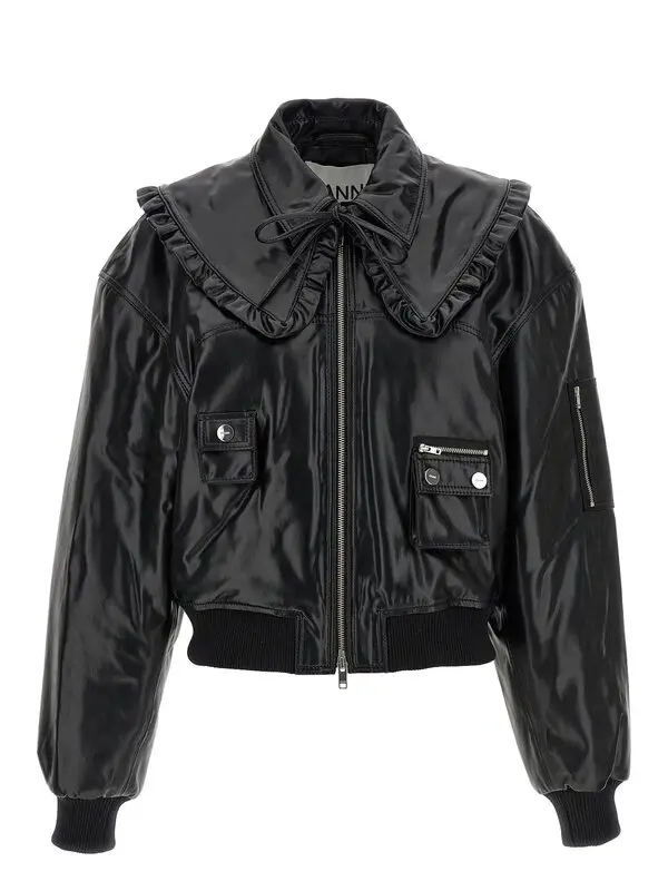GANNI 7093 Future Bomber Jacket - Black