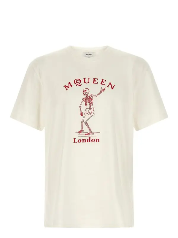 Alexander McQueen Skeleton' T-shirt - Red