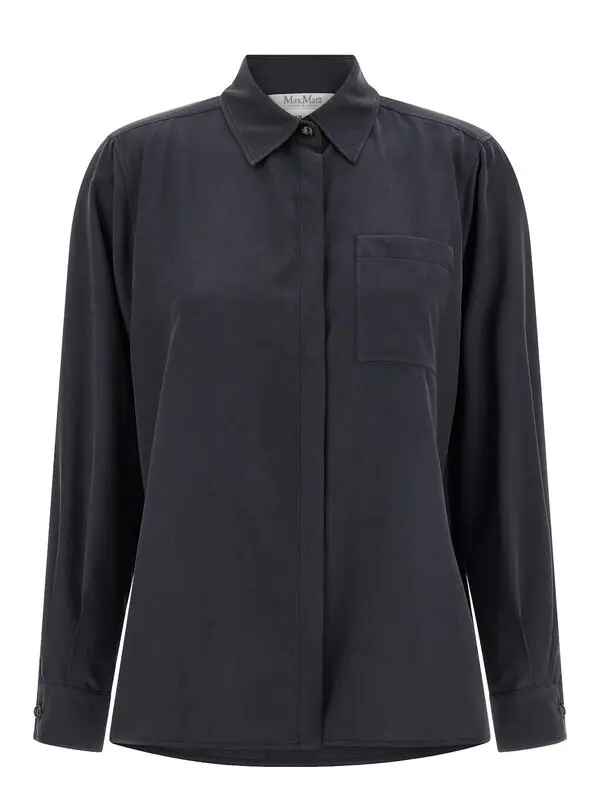 Max Mara Mxmsiamese Silk Shirt - Gray