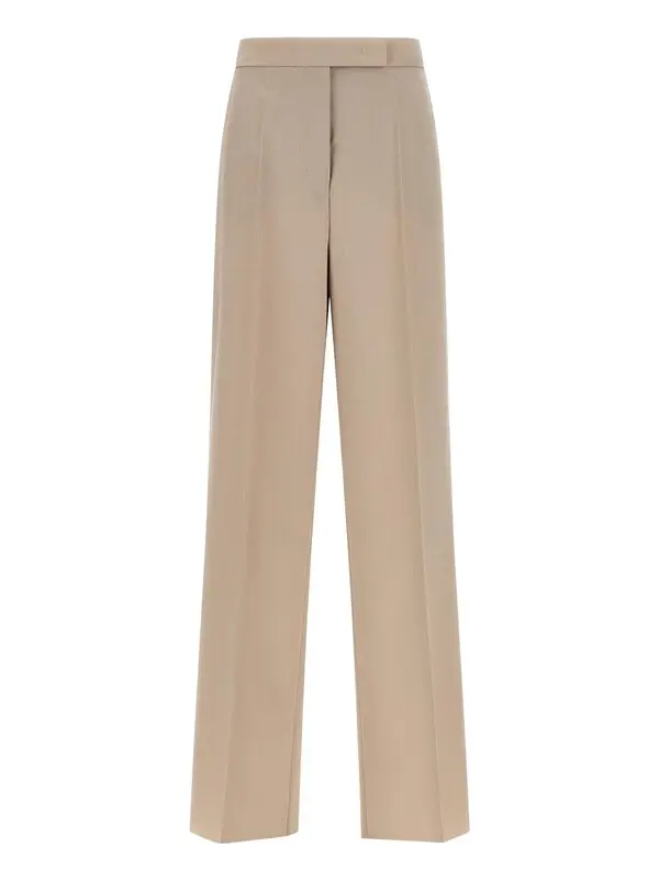 Max Mara Wool, Mohair And Silk Canvas Trousers - Beige
