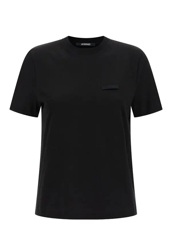 Jacquemus Le Gros-grain Cotton Jersey T-shirt - Black