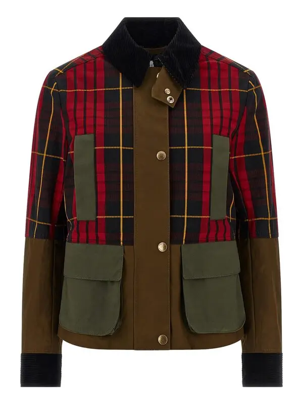 Alexander McQueen Patchwork Waxed Cotton And Tartan Ripstop Jacket - Multi