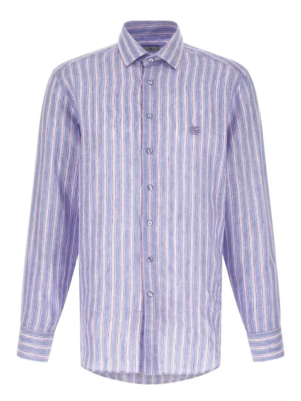 Etro Striped Linen Shirt - Multi