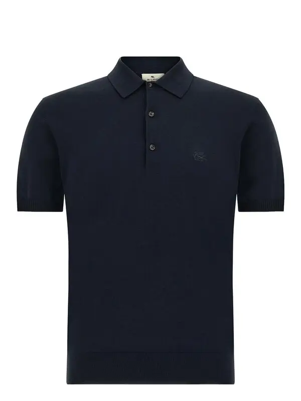 Etro Pegaso' Polo Shirt - Blue