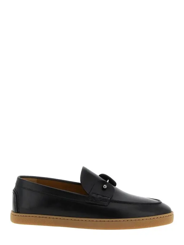 CHRISTIAN LOUBOUTIN Chambeliboat Smooth Leather Loafers - Black
