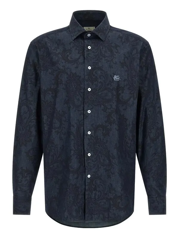 Etro Paisley Ramage' Shirt - Blue
