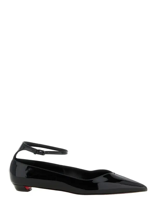 CHRISTIAN LOUBOUTIN Erozeena Patent Calf Leather Ballet Flats - Black