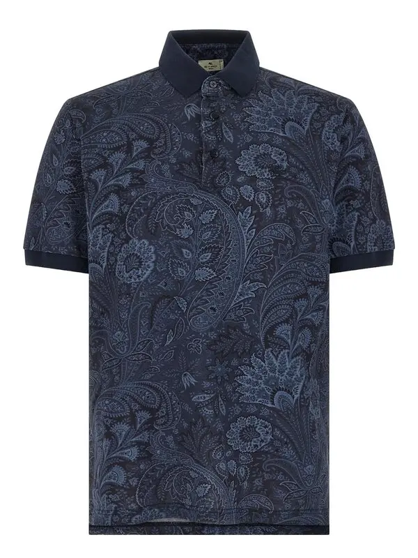 Etro Arnica Paisley' Polo Shirt - Blue