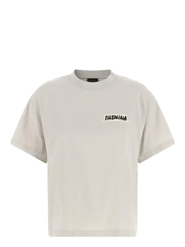 Balenciaga Masking Tape Jersey T-shirt - Gray