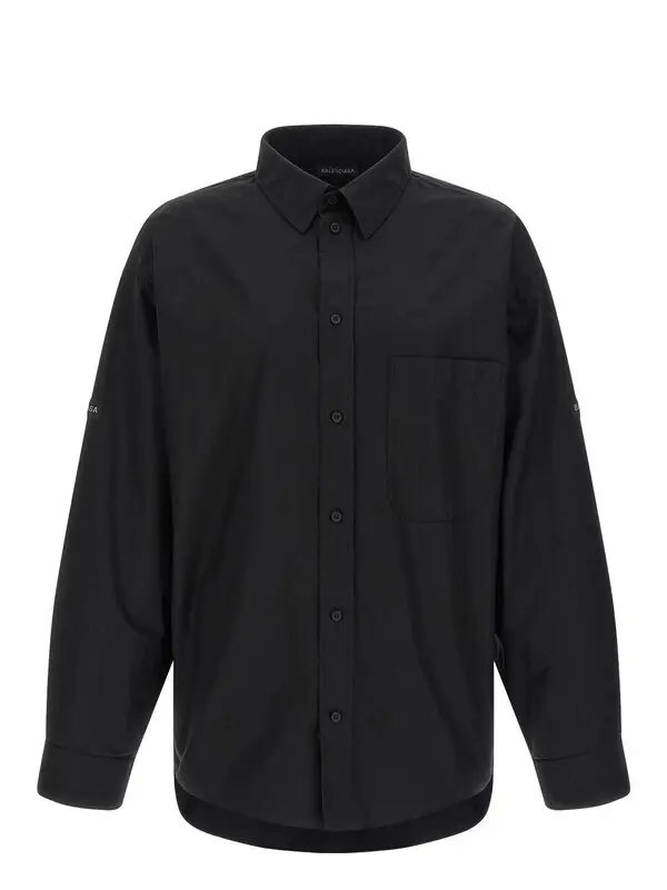 Balenciaga Logo Patch Shirt - Black