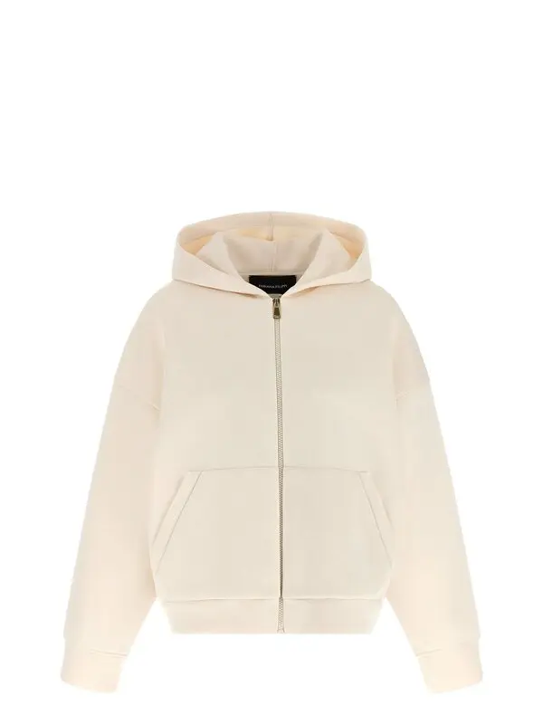 Fabiana Filippi Scuba Cashmere Zip Up Hoodie - Beige