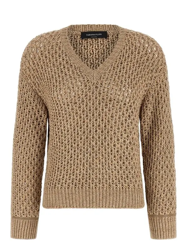 Fabiana Filippi Mouliné Yarn Sweater - Brown