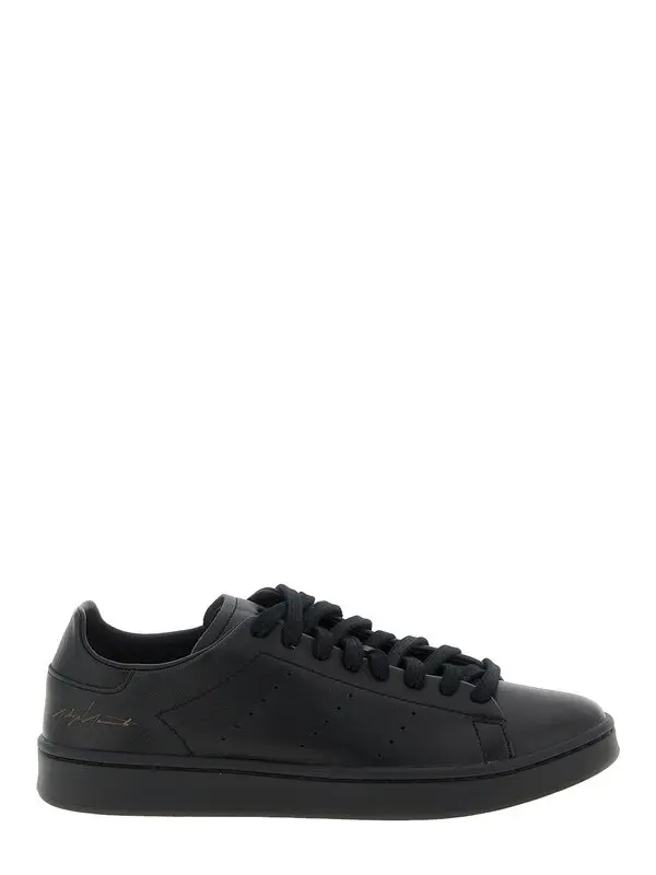 Y3 Stan Smith Leather Sneakers - Black