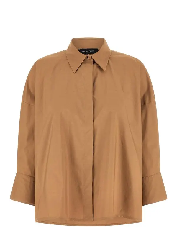 Fabiana Filippi Diamond Thread Shirt - Brown