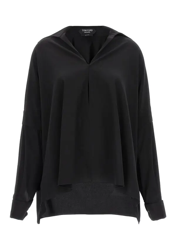 TOM FORD Crepe De Chine Shirt - Black