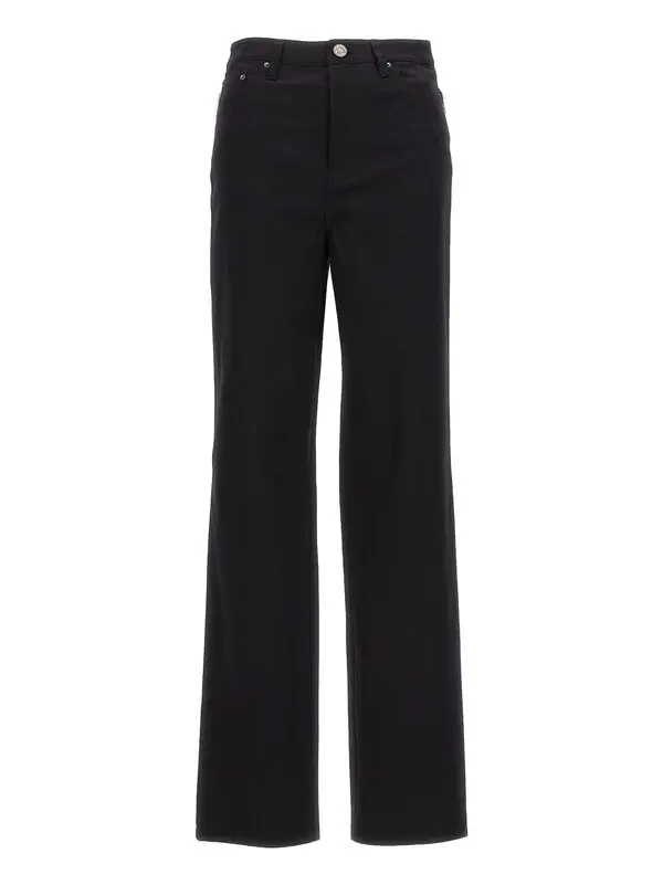 ROTATE BY BIRGER CHRISTENSEN High-rise Crystal-embellished Denim Jeans - Black
