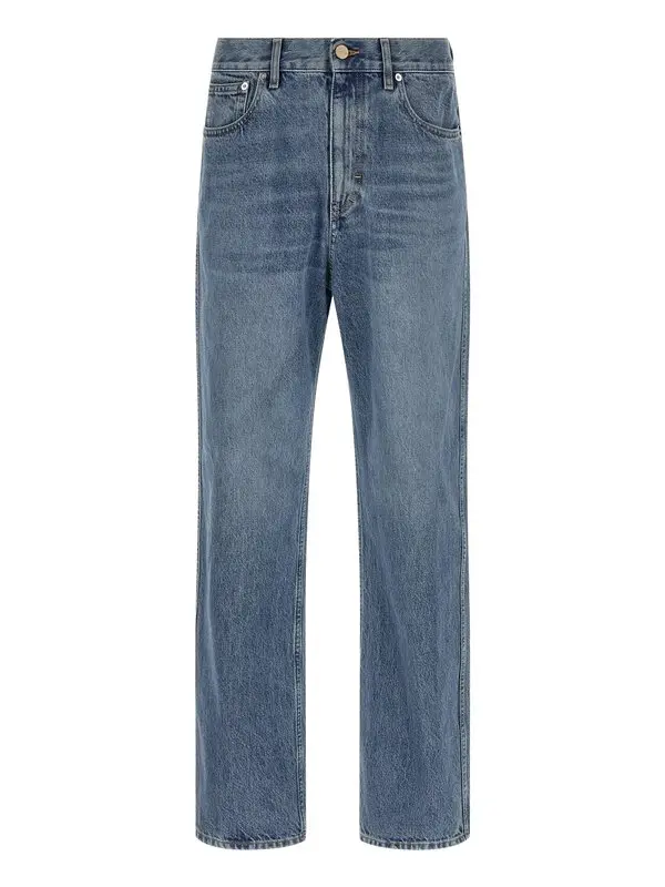 Gucci Délavé Effect Denim Jeans - Blue