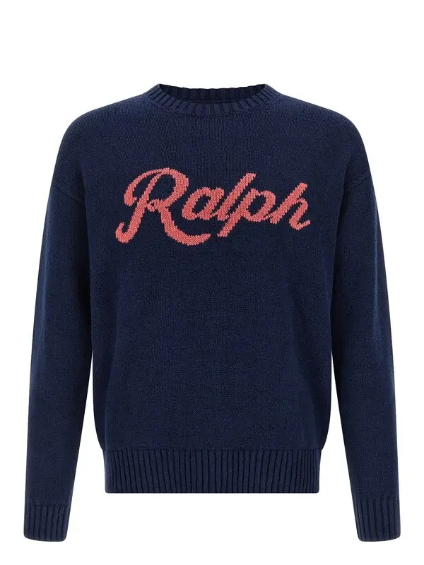 Polo Ralph Lauren Intarsia Logo Sweater - Blue