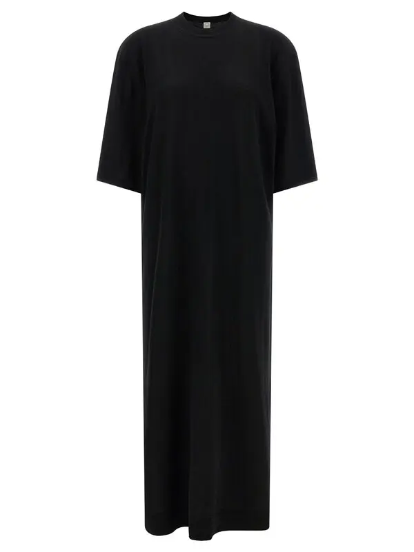 TOTEME Merino Knit Tee Dress - Black