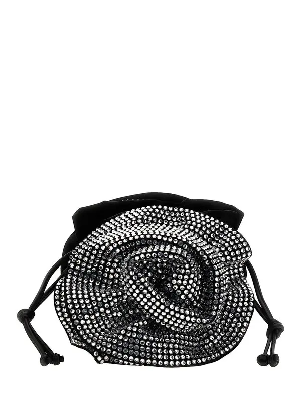 Magda Butrym Satin Crossbody Bag - Black