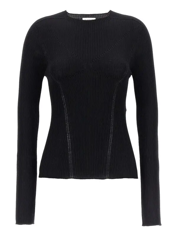 LANVIN Ribbed Sweater - Black