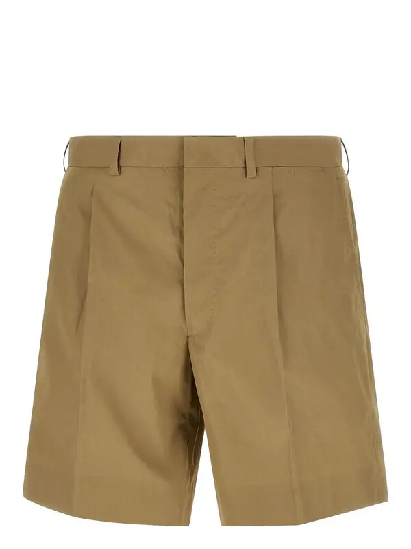 Prada Poplin Bermuda Shorts - Beige